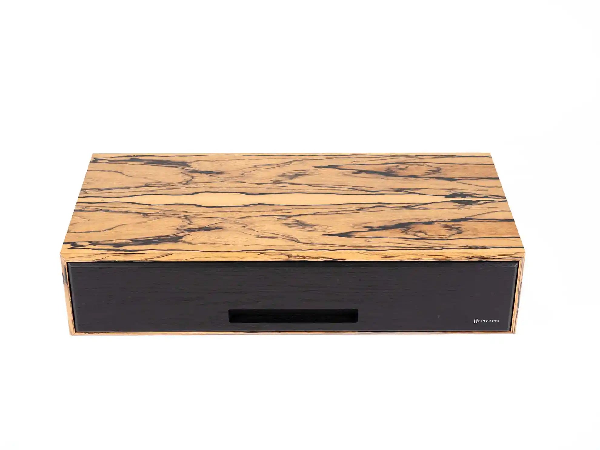 White Ebony Cigar Humidor – Premium >100 Cigar Storage – Litolite